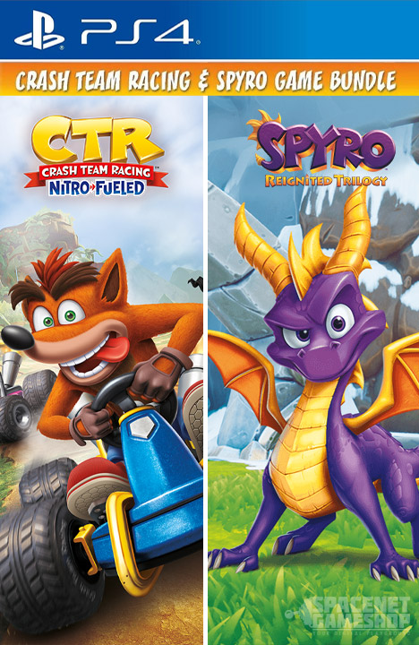 Crash Team Racing Nitro-Fueled + Spyro Game Bundle PS4
